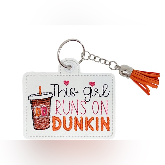 Dunkin | Accessories | New Embroidered This Girl Runs On Dunkin Coffee ...
